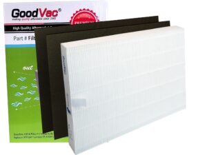 goodvac filter sharp fp-a60uw fp-a80uw air purifier replacement filter and 2 carbon pre-filters replaces fz-a60hfu fz-a80hfu