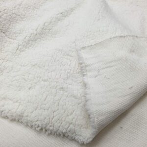 Minky Sherpa Faux Fur Fabric 60" Wide Sold by The Yard (Ivory)