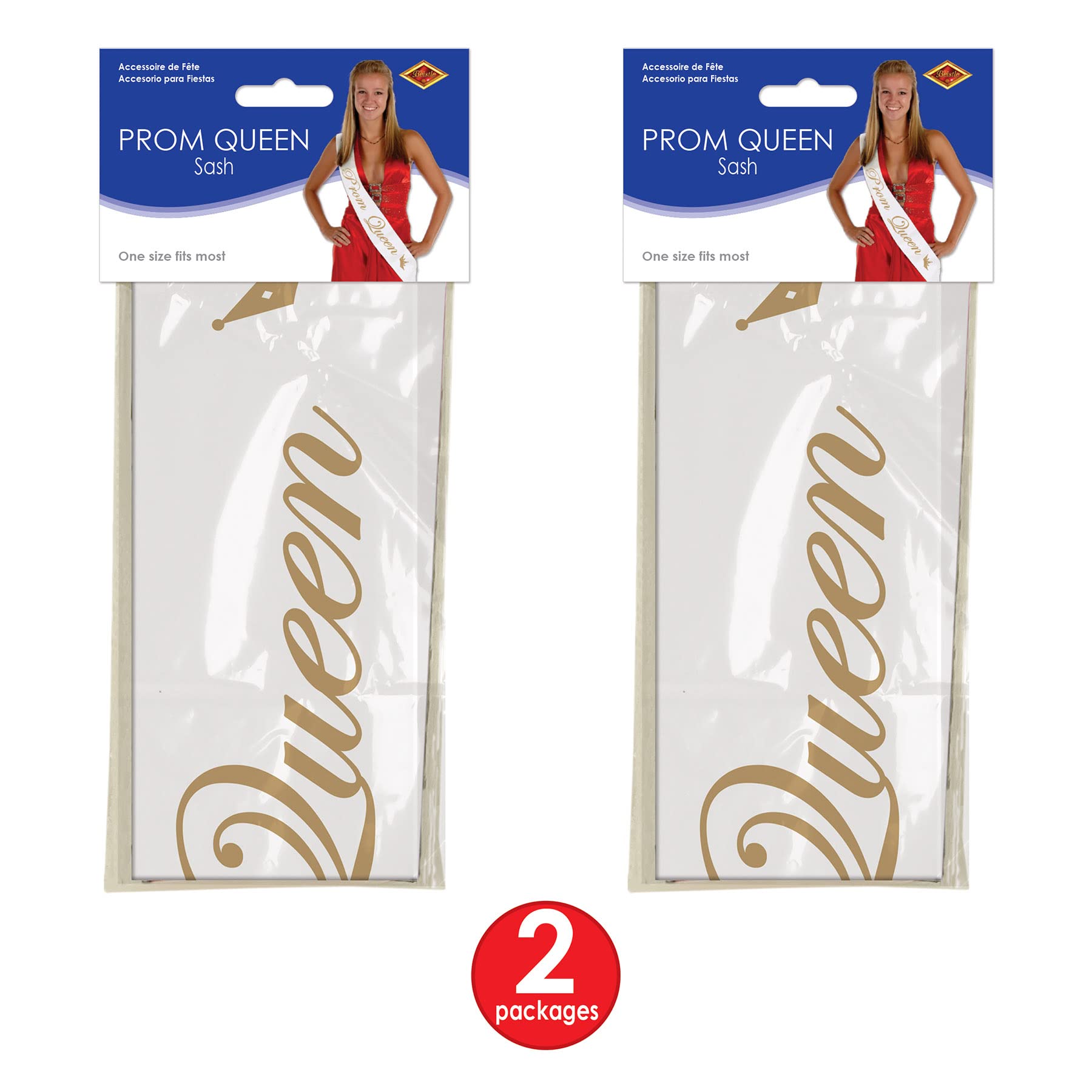 Prom Queen Satin Sash Pack of 2