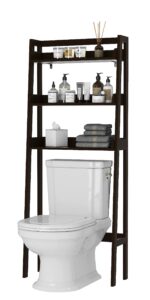 utex over the toilet storage, 3-tier bathroom shelves over toilet, behind toilet bathroom organizer (espresso)