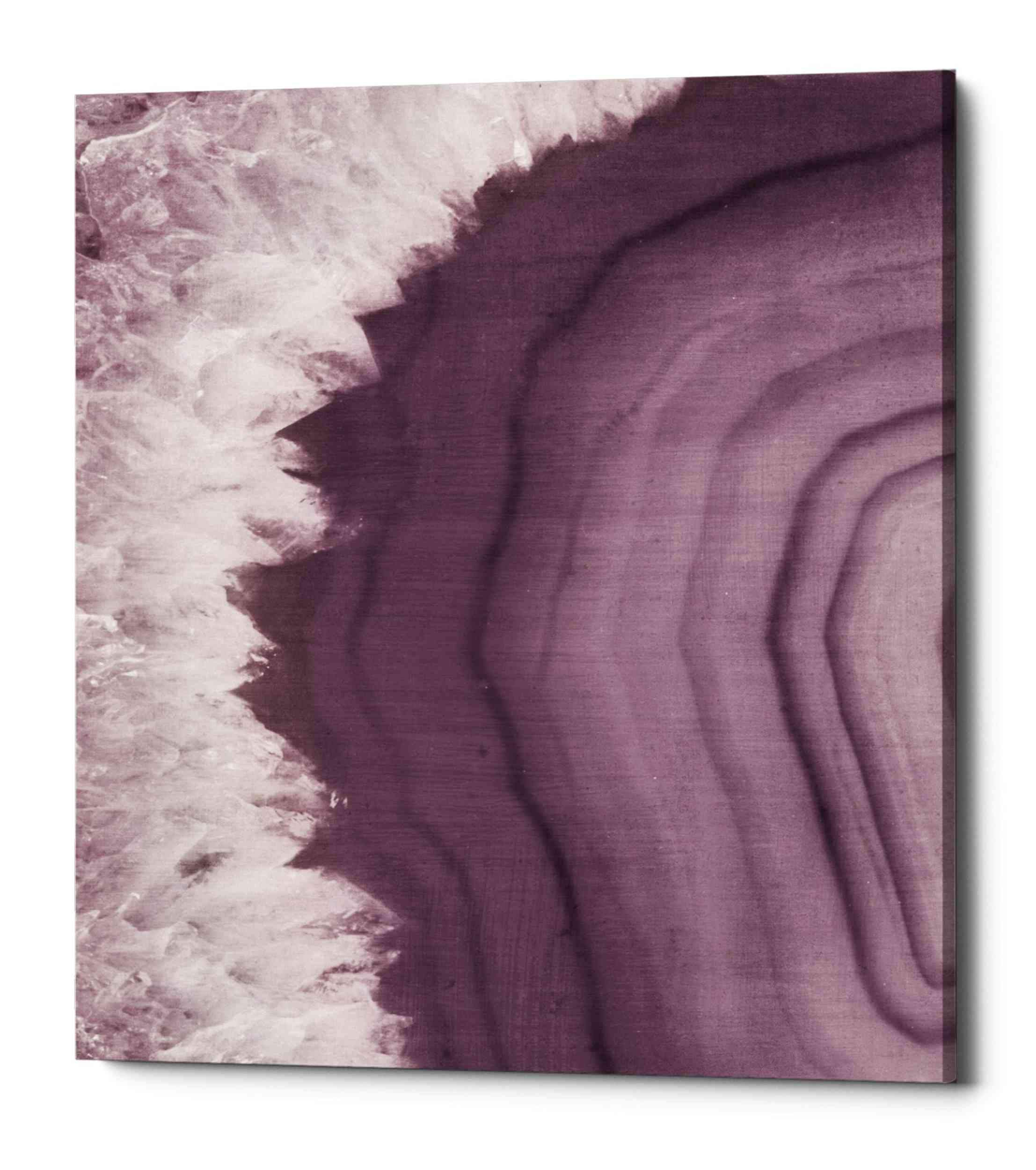 Epic Graffiti 'Agate Geode I PLUM' by Wild Apple Portfolio, Canvas Wall Art, 26"x30"