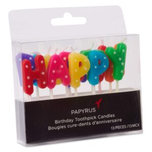 Papyrus Birthday Candles, Happy Birthday Toothpicks (13-Count)