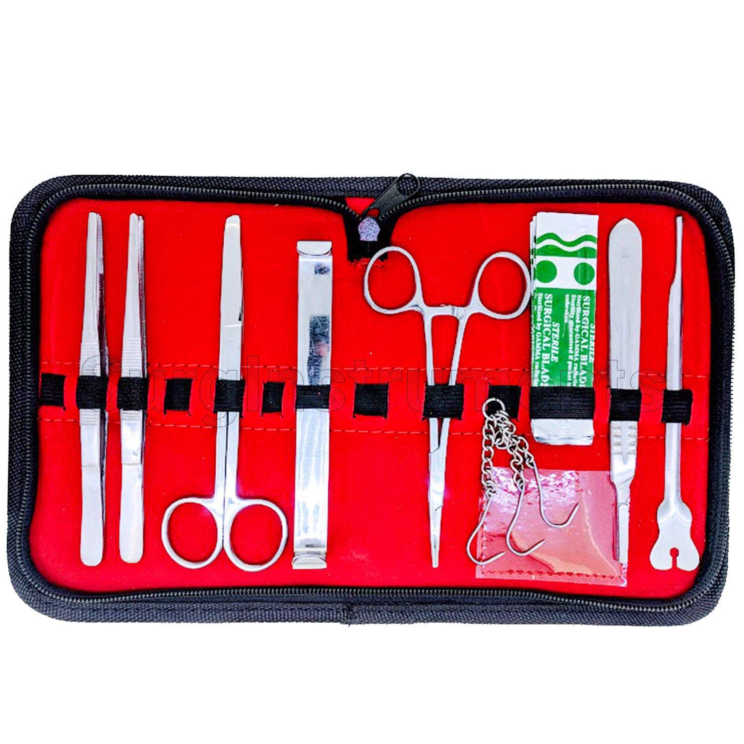 SURGICAL ONLINE 11 pcs Anatomy Student Dissection Kit Biology Lab Anatomy Medical Student Dissecting Dissection Kit Set with Scalpel