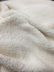 minky sherpa faux fur fabric 60" wide sold by the yard (ivory)