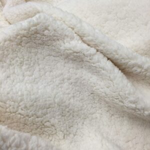 Minky Sherpa Faux Fur Fabric 60" Wide Sold by The Yard (Ivory)