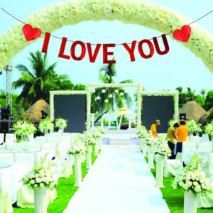 CODE FLORIST I LOVE YOU Banner,Valentine's Day Proposal Birthday Courtship Wedding Anniversary Bridal Party Decorations