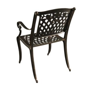 Oakland Living Rose Outdoor Aluminum Dining Chair, Bronze