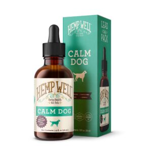 hemp well calm dog oil relieves anxiety, calms and relaxes your dog, aids in stress relief and behavioral issues, organically sourced (2 ounces) - dog melatonin and hemp for small and large dogs