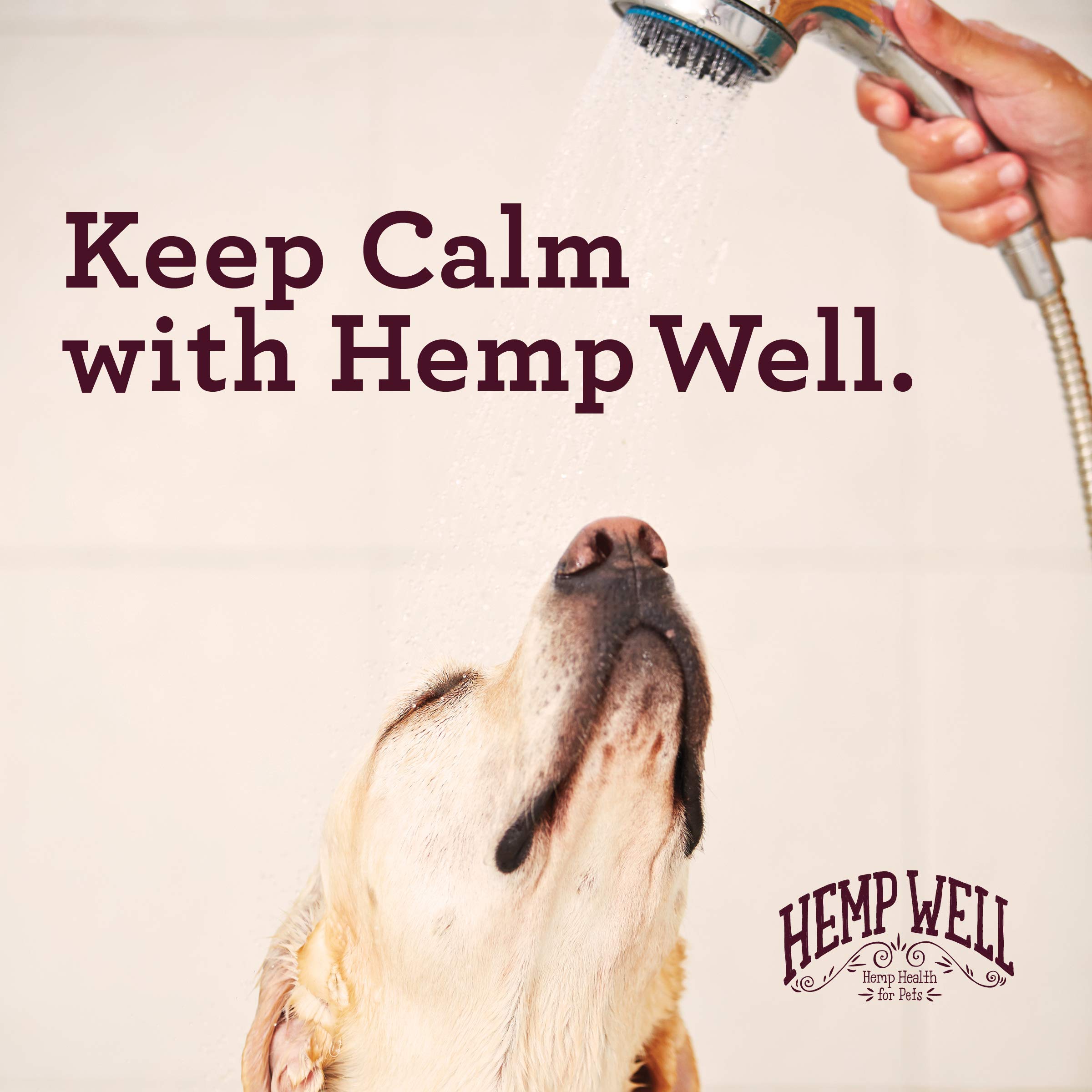 Hemp Well Calm Dog Oil Relieves Anxiety, Calms and Relaxes Your Dog, Aids in Stress Relief and Behavioral Issues, Organically Sourced (2 Ounces) - Dog Melatonin and Hemp for Small and Large Dogs