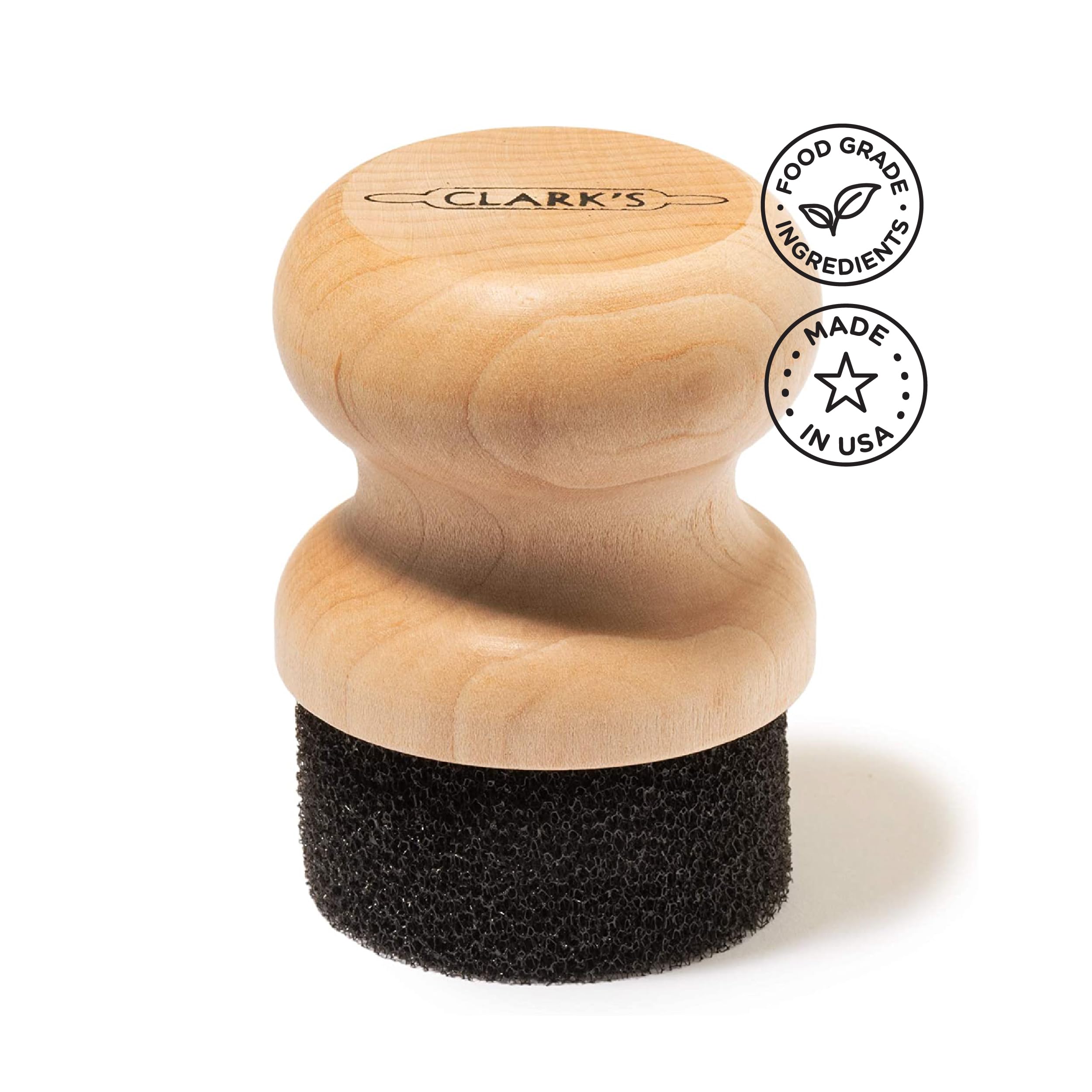 CLARK'S Food Grade Mineral Oil & Wax Applicator for Round Wood Cutting Board, Butcher Blocks, Bamboo, and Utensils – USA Maple Construction