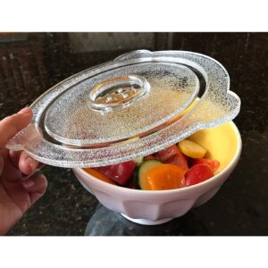 Cuchina Safe Vented Microwave Glass Lid and Bowl Cover; Perfect Lid for Bowls, Mugs, and Pots (8 inch - 1-Piece Set)