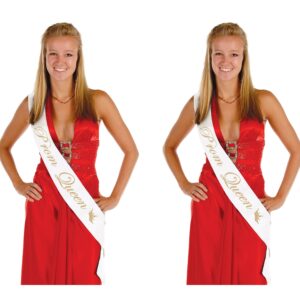 Prom Queen Satin Sash Pack of 2