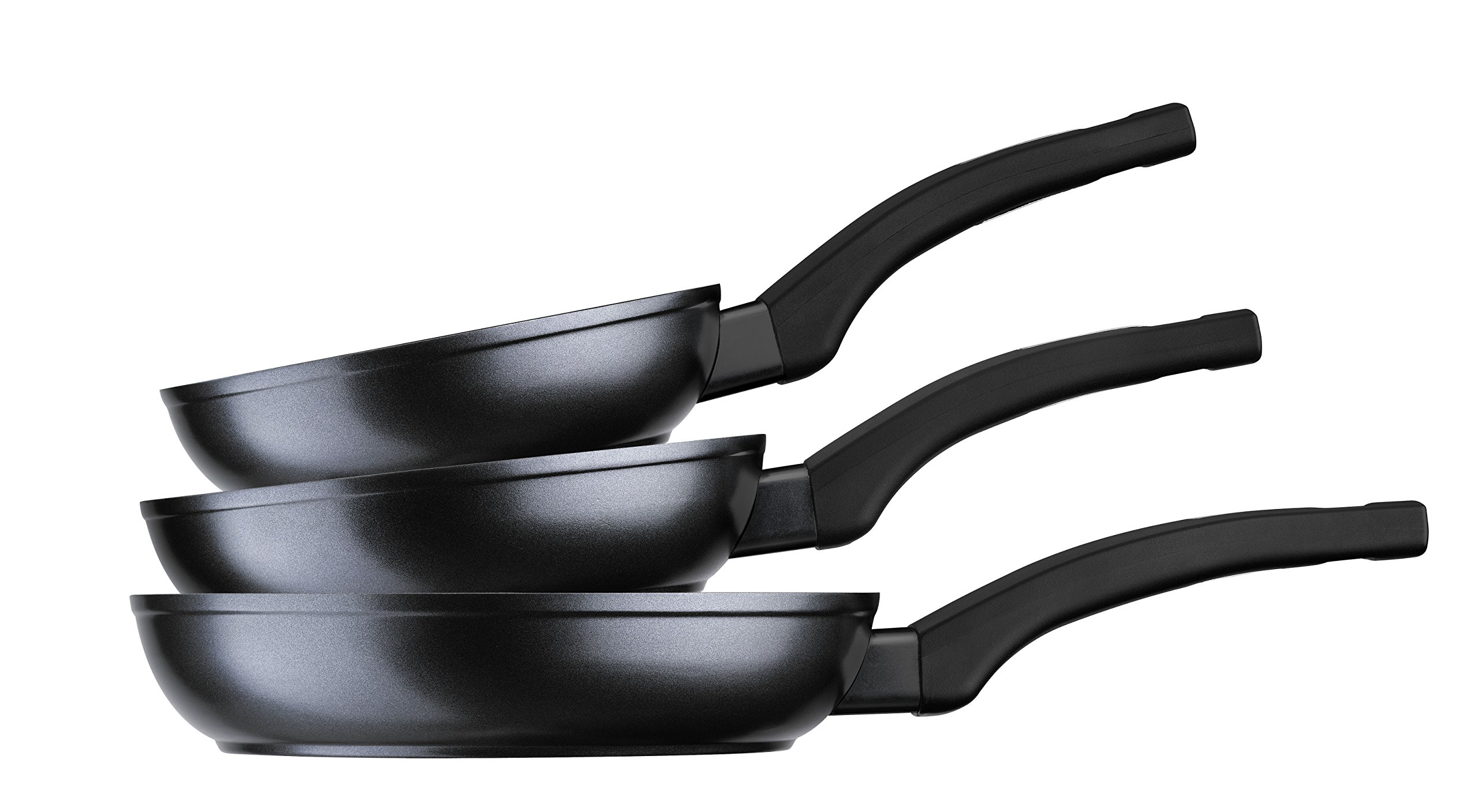 Monix Martin berasategui Forged Aluminium Frying Pans, Set of 3, Black, 26 cm, Pack of 3