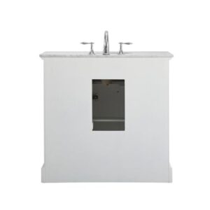 Elegant Kitchen and Bath 36 inch Single Bathroom Vanity Cabinet Set - White