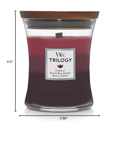 WoodWick Medium Hourglass Candle, Sun Ripened Burrs - Premium Soy Blend Wax, Pluswick Innovation Wood Wick, Made in USA