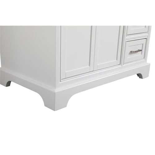 Elegant Kitchen and Bath 36 inch Single Bathroom Vanity Cabinet Set - White