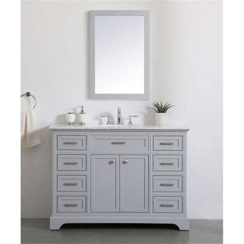 Elegant Kitchen and Bath 48 inch Single Bathroom Vanity Cabinet Set - Light Grey