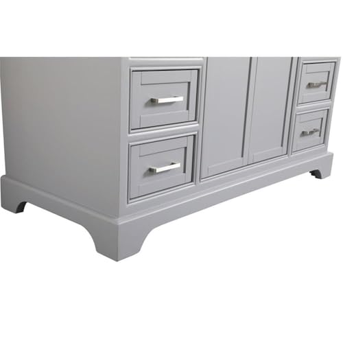 Elegant Kitchen and Bath 48 inch Single Bathroom Vanity Cabinet Set - Light Grey