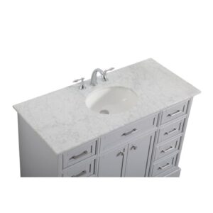 Elegant Kitchen and Bath 48 inch Single Bathroom Vanity Cabinet Set - Light Grey