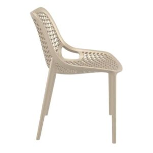 Compamia Air Outdoor Patio Dining Chair in Taupe (Set of 2)