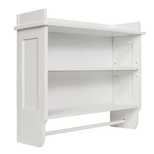 redmon contemporary country wall towel bar shelf, one size, white (5225) large