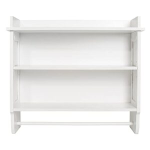 Redmon Contemporary Country Wall Towel Bar Shelf, One Size, White (5225) Large