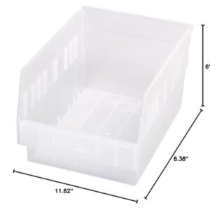 Quantum Storage Systems, QSB207CL, Shelf Bin, 11-5/8 X 8-3/8 X 6 in.