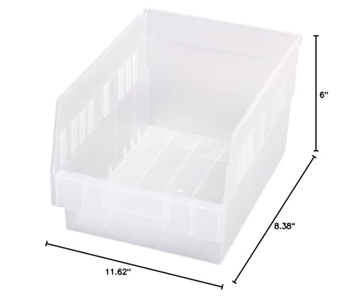 Quantum Storage Systems, QSB207CL, Shelf Bin, 11-5/8 X 8-3/8 X 6 in.