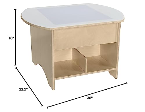 Wood Designs 991313 30" Brilliant Light Table with Storage, Interactive Sensory Light Table for Classroom, Daycare, Preschool