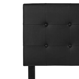 Flash Furniture Lennox Tufted Upholstered Full Size Headboard in Black Vinyl