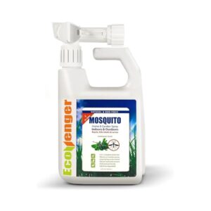 ecovenger by ecoraider mosquito control triple-action hose-end spray 32 oz, kills aphids, gnats, ticks, kills all stages + larvae control + lasting repellency, citrus scent, non-toxic child-&-pet-safe