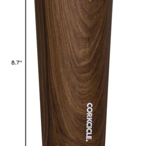 Corkcicle Classic Triple Insulated Coffee Mug with Lid, Walnut Wood, 24 oz – Stainless Steel Travel Tumbler Keeps Beverages Cold 9+hrs, Hot 3hrs