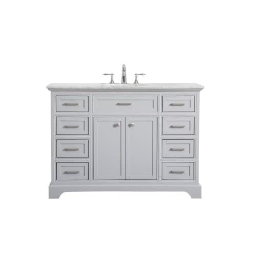 Elegant Kitchen and Bath 48 inch Single Bathroom Vanity Cabinet Set - Light Grey