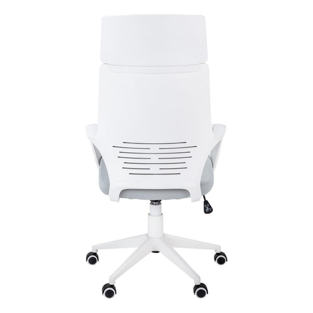 Monarch Specialties I 7270 Office Chair, Adjustable Height, Swivel, Ergonomic, Armrests, Computer Desk, Work, Metal, Fabric, White, Grey, Contemporary, Modern