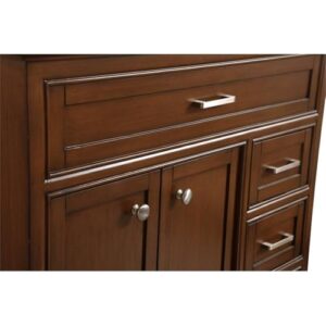 Elegant Kitchen and Bath 36 inch Single Bathroom Vanity Cabinet Set - Teak