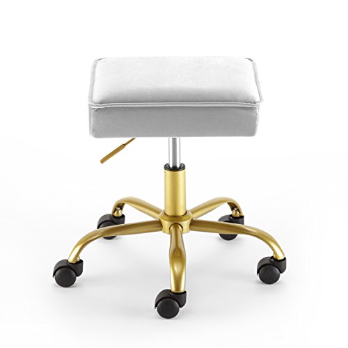 Urban Lifestyle Velvet Petal, Grey Stool,