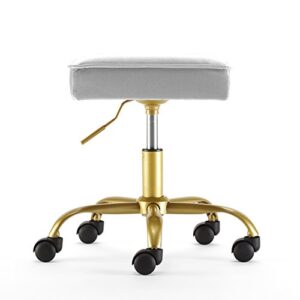 Urban Lifestyle Velvet Petal, Grey Stool,