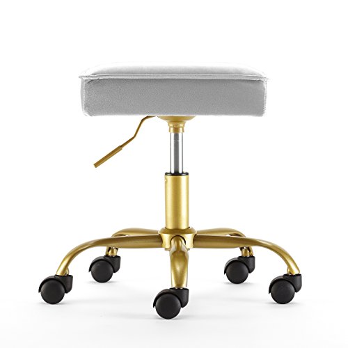 Urban Lifestyle Velvet Petal, Grey Stool,