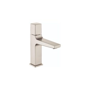 hansgrohe metropol modern low flow water saving -handle 1 8-inch tall bathroom sink faucet in brushed nickel, 32571821