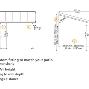 Palram Canopia Olympia Patio Cover, 10’ x 10’ HG8810