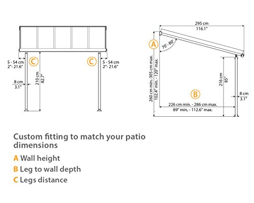 Palram Canopia Olympia Patio Cover, 10’ x 10’ HG8810