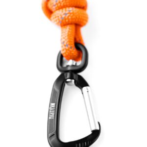 Mighty Paw Rope Dog Leash - Durable Climbing Lead - Reflective Stitching - Comfort Handle - Suitable for All Pet Sizes - Heavy Duty Dog Leash with Carabiner - Long Dog Leash - (6 Feet, Orange)