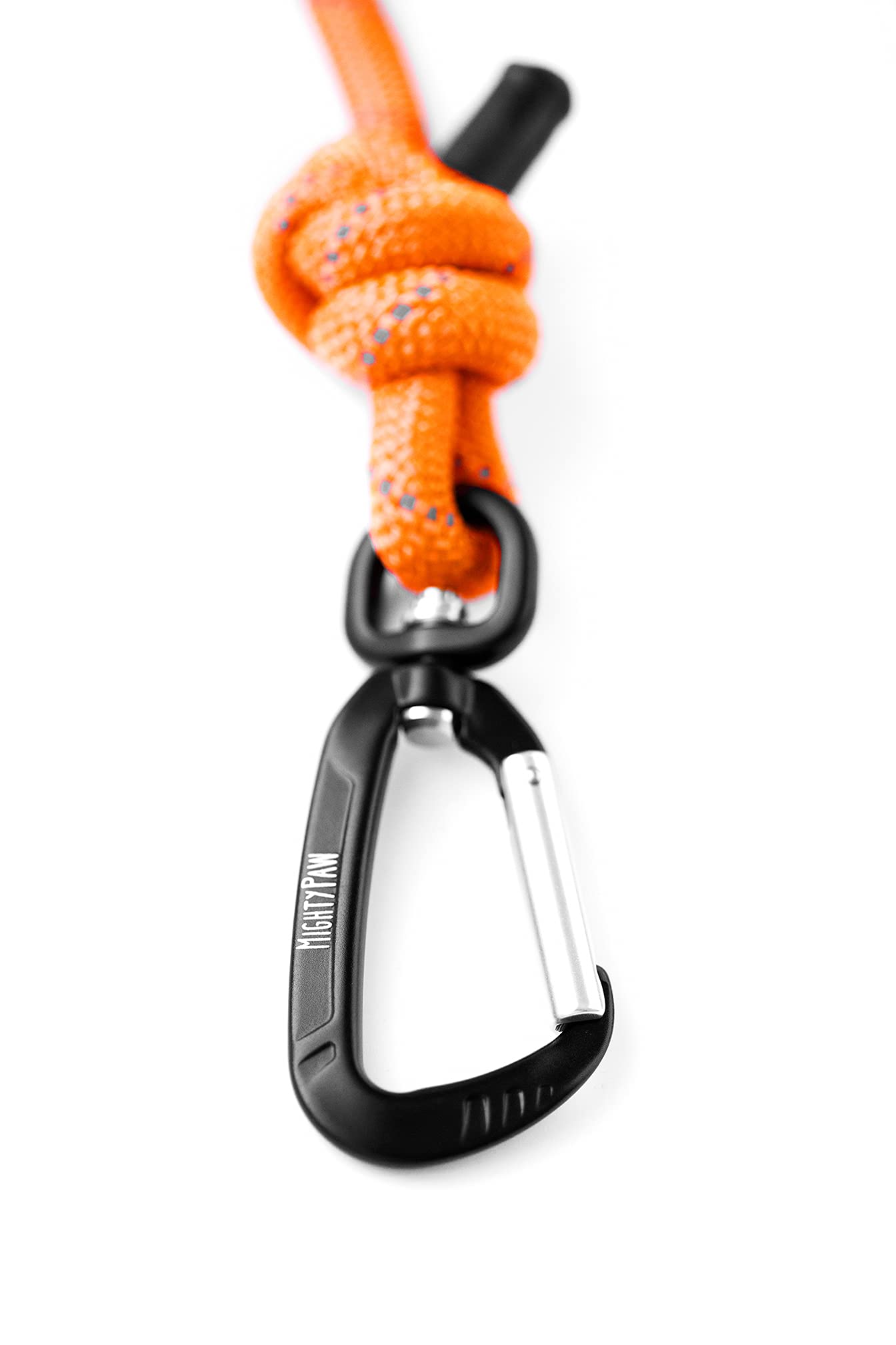 Mighty Paw Rope Dog Leash - Durable Climbing Lead - Reflective Stitching - Comfort Handle - Suitable for All Pet Sizes - Heavy Duty Dog Leash with Carabiner - Long Dog Leash - (6 Feet, Orange)