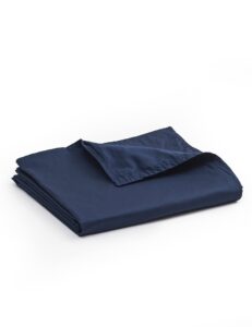 ynm exclusive cotton duvet cover for weighted blankets with 16 strings (navy, 60"x80")