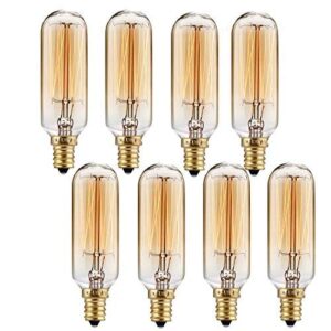 t25/t28 candelabra vintage bulbs,incandescent filament light bulb,e12 candelabra base(40w),light bulbs 110-130v (40)