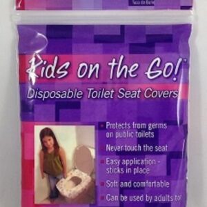 Kids On The Go Disposable Toilet Seat Covers with Exciting Prints Kitchen Supplies, One Size, Multi-colored