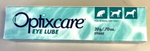 optixcare pet eye lube lubricant for dogs & cats 20 gram