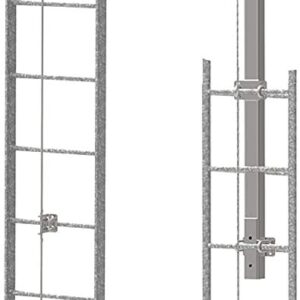 MSA 30901-00 Latchways Vertical Ladder Lifeline Kit - 20' (6m), For Hands-Free Operation, Use with the Latchways LadderLatch (Sold Separately), Fixed Ladder Fall Protection