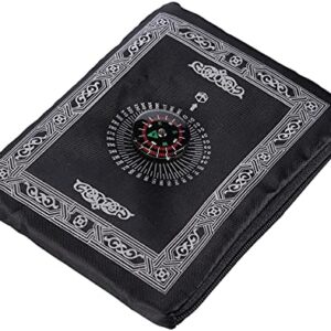 Anlising 2 Pieces Portable Travel Prayer Mat with Compass, Waterproof Polyester Prayer Rug, Muslim Travel Prayer Mat, for Ramadan Gifts (60cm×100cm)