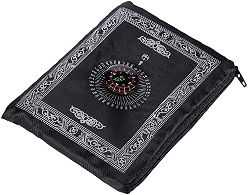 Anlising 2 Pieces Portable Travel Prayer Mat with Compass, Waterproof Polyester Prayer Rug, Muslim Travel Prayer Mat, for Ramadan Gifts (60cm×100cm)